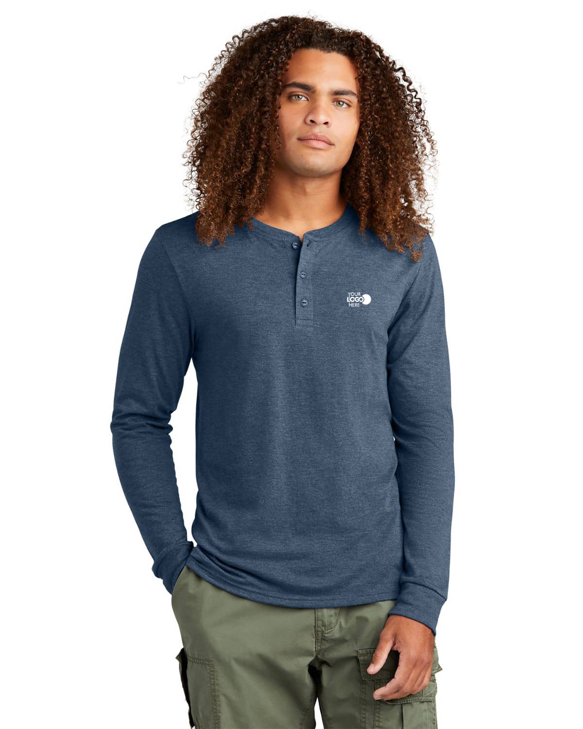 Size Chart for District DT145 Perfect Tri Long Sleeve Henley ...