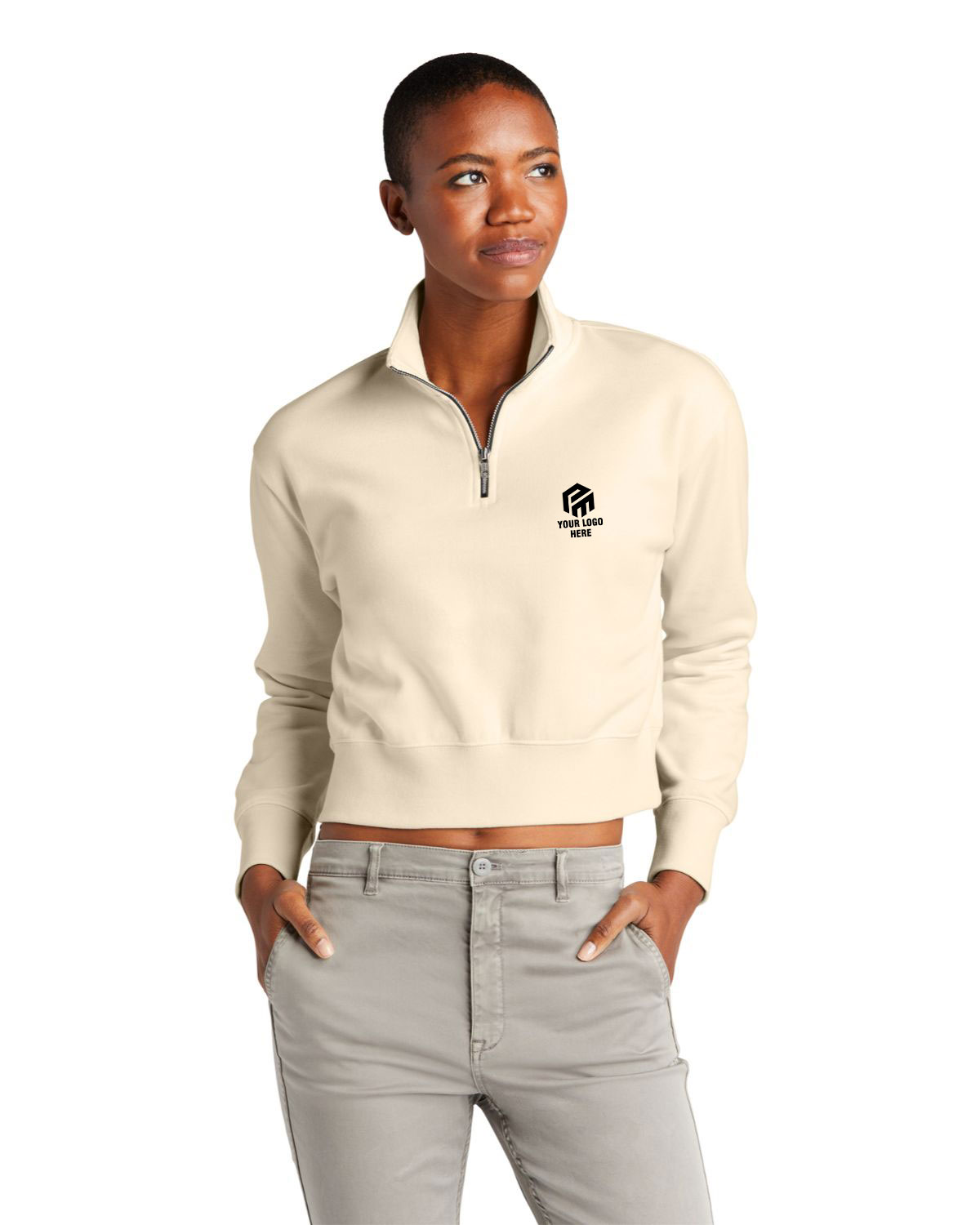 Size Chart for District DT6111 Womens VIT Fleece 1/2Zip - A2ZClothing.com