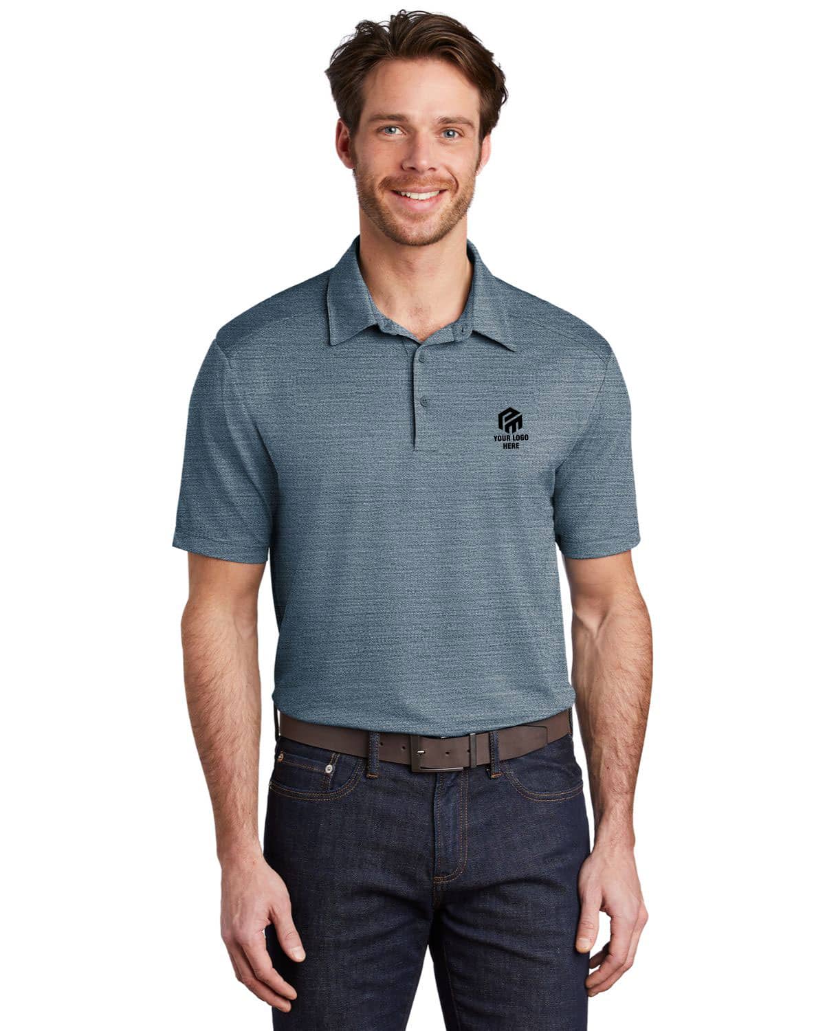 Size Chart for Port Authority K583 Stretch Heather Polo - A2ZClothing.com