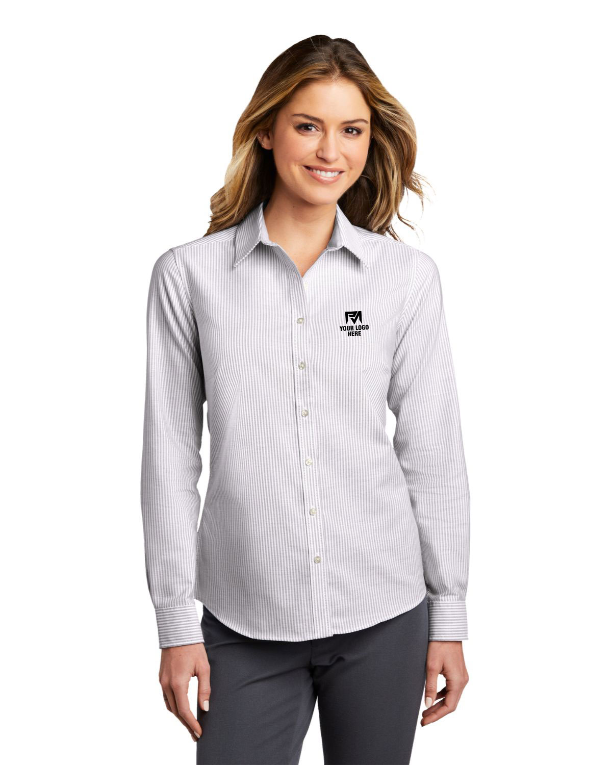 Size Chart for Port Authority LW657 Ladies SuperPro Oxford Stripe Shirt ...
